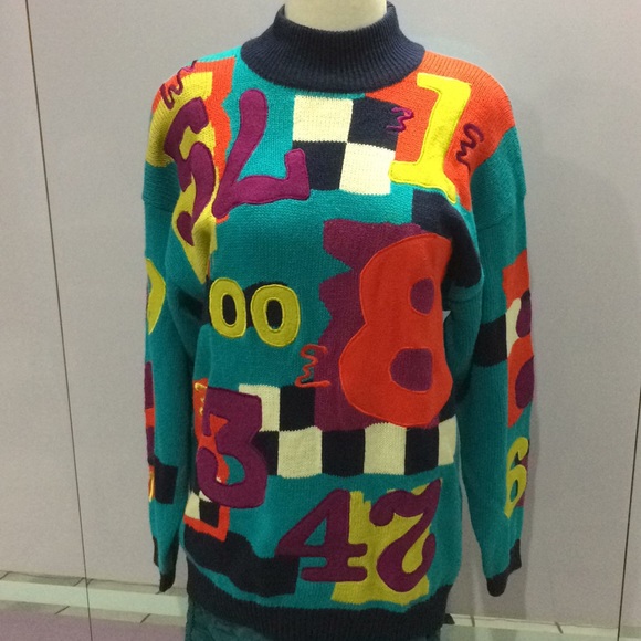 Ib diffusion | Sweaters | Nwt Vintage Ib Diffusion Cotton Numbers ...